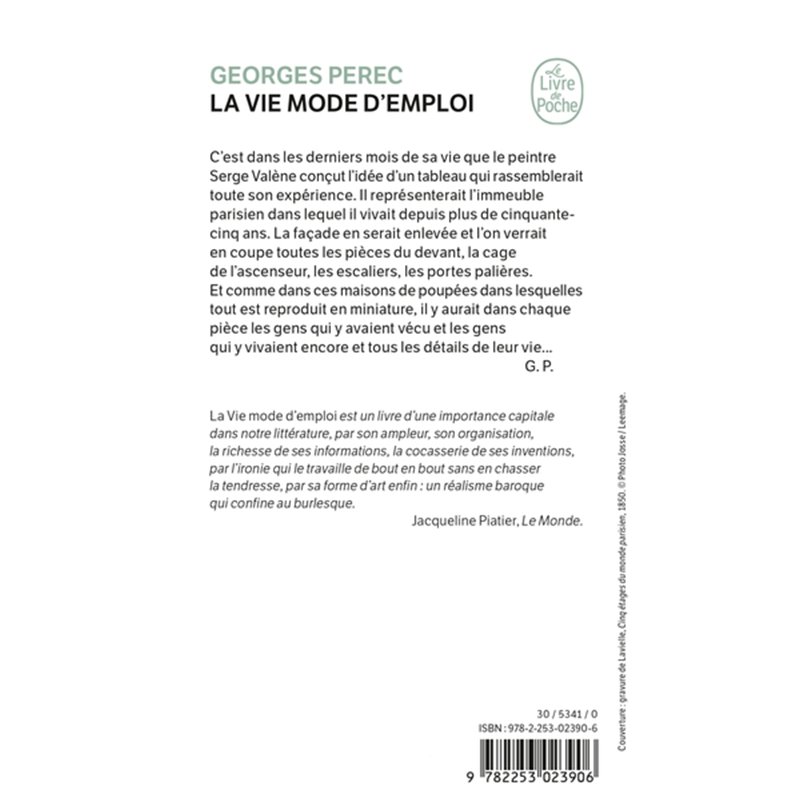 La Vie mode d'emploi - Georges Perec | Isleden