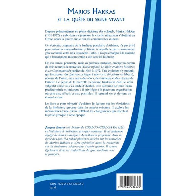 Marios Hakkas et la quête du signe vivant - Jacques Bouyer | Isleden