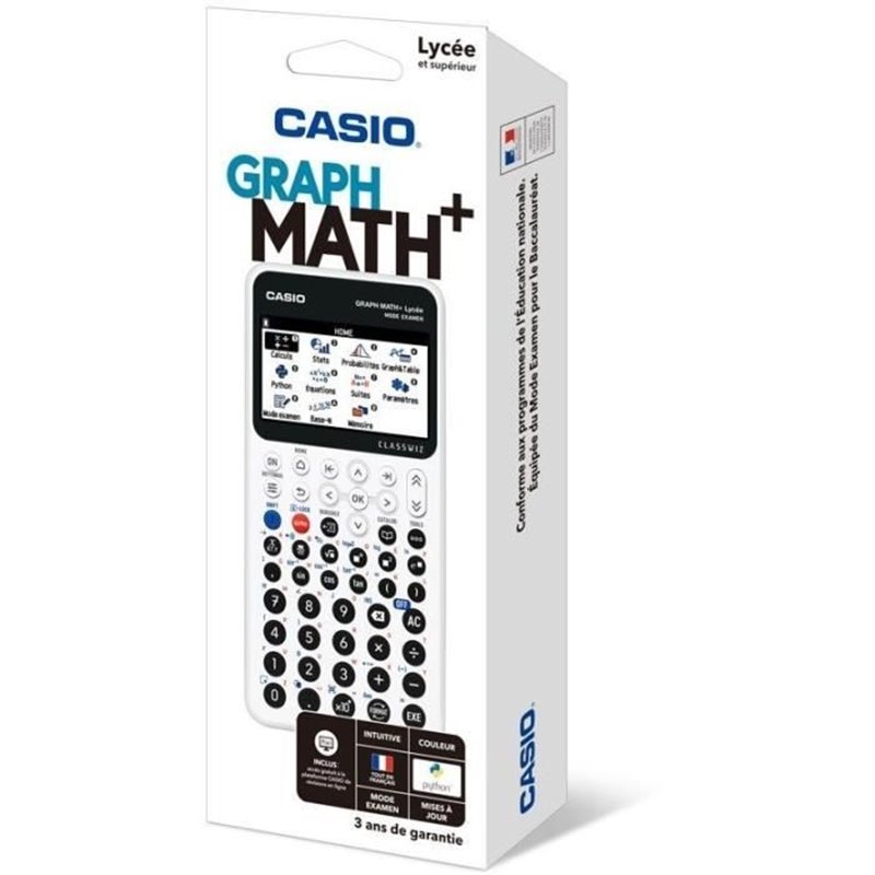 Calculatrice graphique Casio - Lycée - Math+ - Blanc