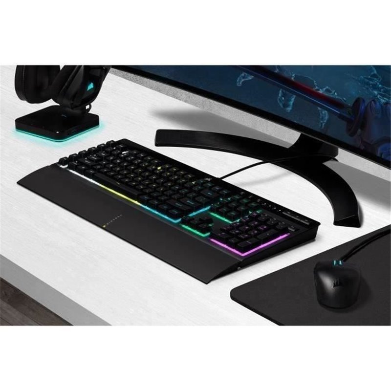 Clavier Gamer - AZERTY - CORSAIR - K55 RGB Pro - Numérique - Dôme en ...