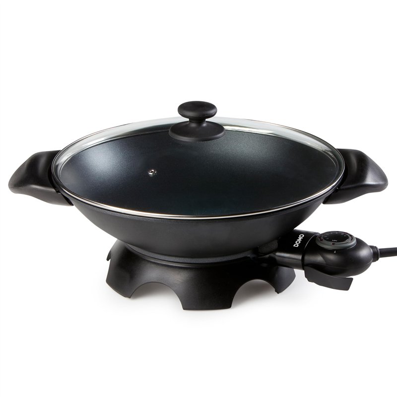Domo DO-8708W Grand Wok Electrique Aluminium Noir 5 L | Isleden