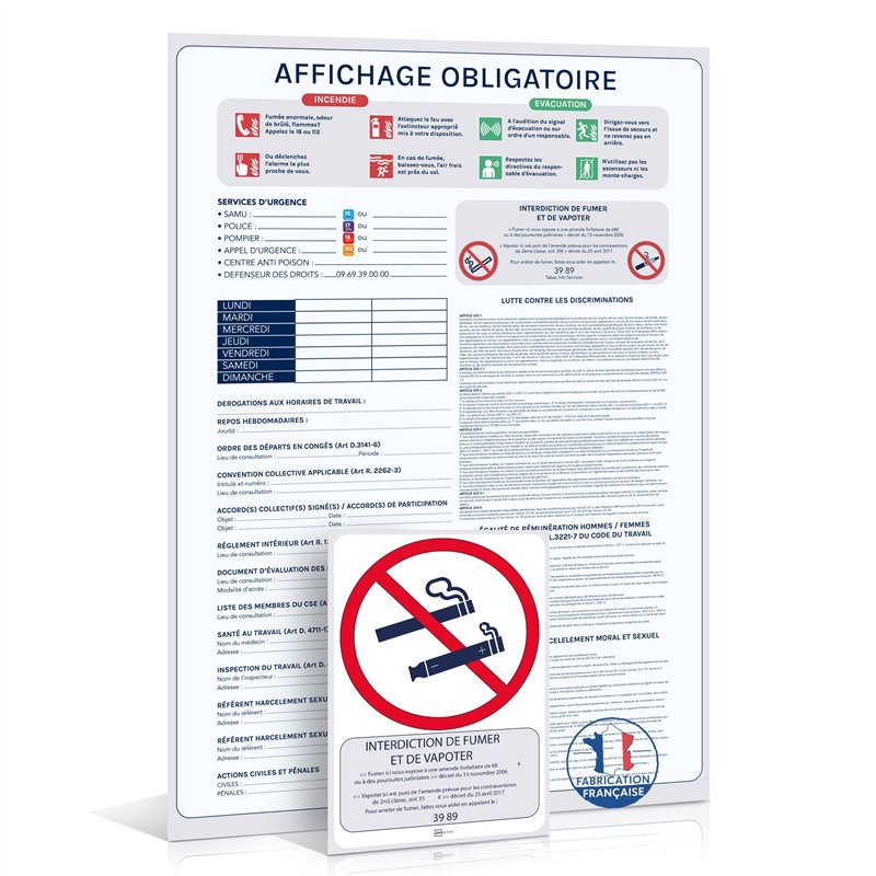 Affichage Obligatoire Entreprise 2025 – Panneau Encapsulé Ha | Isleden