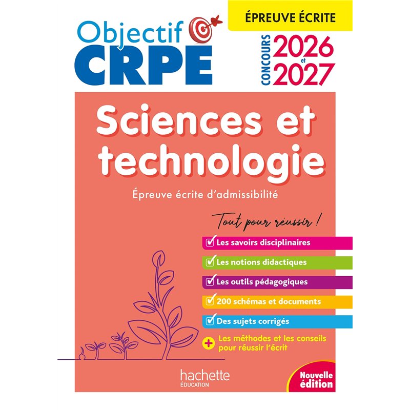 Objectif CRPE 2026-2027 Sciences et Technologie - Épreuve écrite d'...