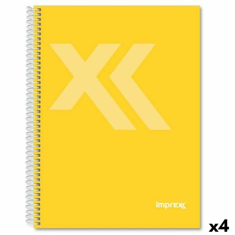 Cahier Imprex Jaune Din A4 80 Volets (4 Unités) | Isleden