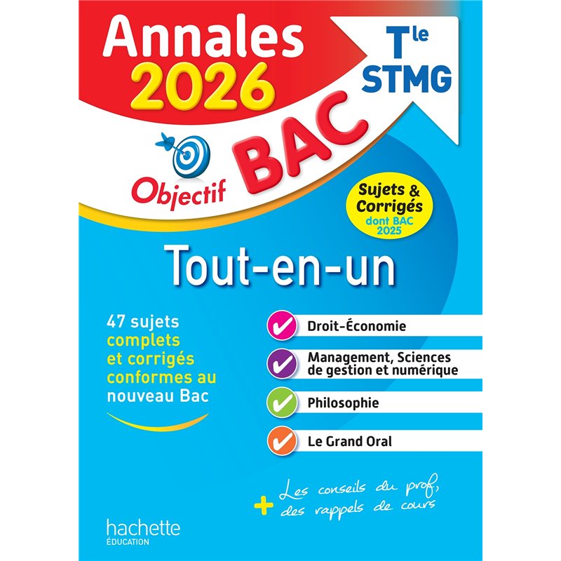 Annales Objectif BAC 2026 - Bac STMG Tout-en-un - sujets et corrigé...
