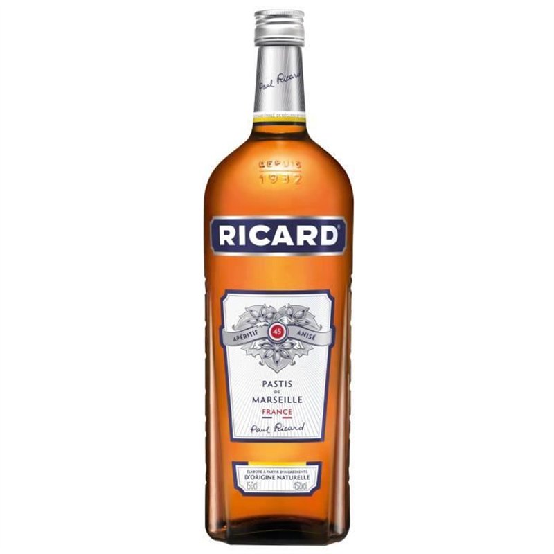 Ricard - Pastis de Marseille - Apéritif anisé - 45,0% Vol. - | Isleden